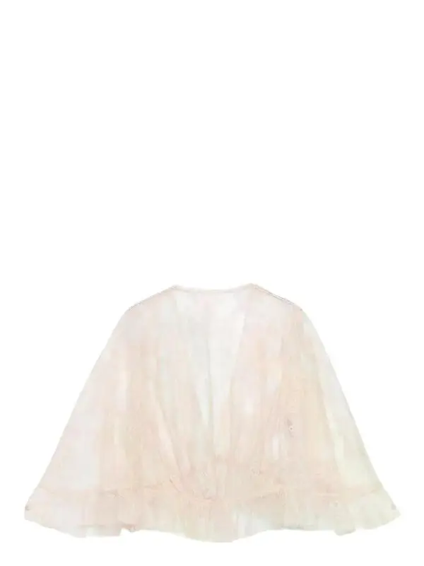 Alberta Ferretti Lace Ruffled Top - Pink