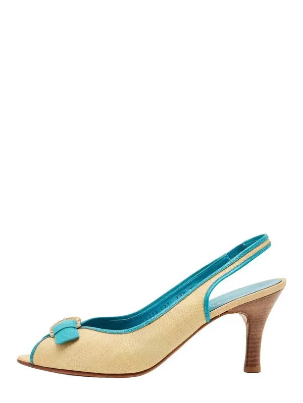 FERRAGAMO Buckle Slingback Pumps - Neutrals
