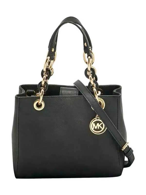 Michael Kors Cynthia Leather Tote Bag - Black