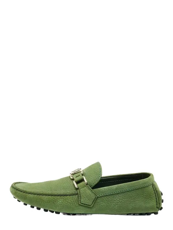 LOUIS VUITTON Hockenheim Leather Loafers - Green