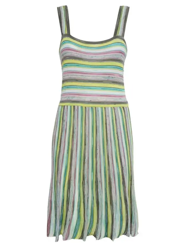 Missoni Striped Sleeveless Knitted Dress - White