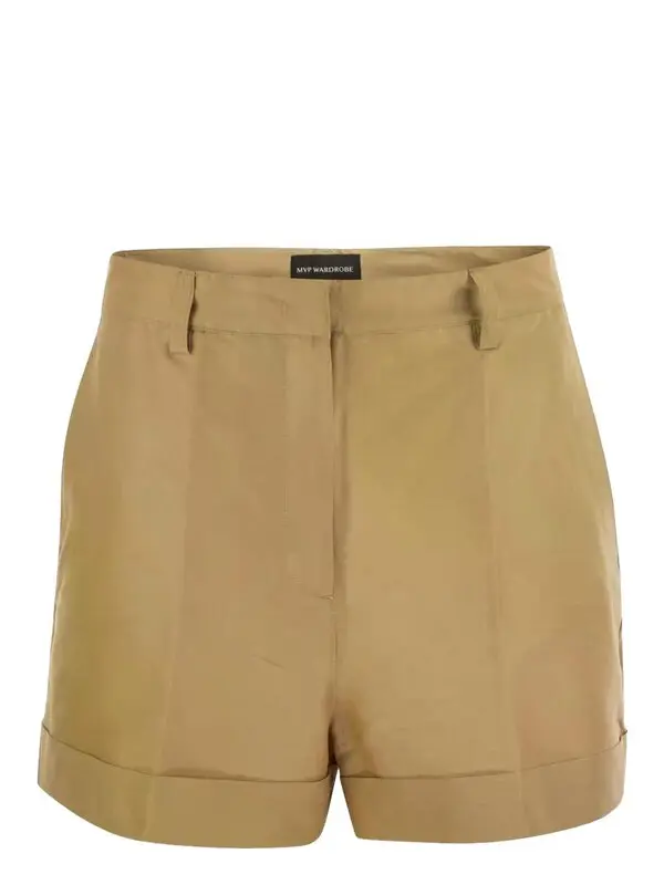 MVP WARDROBE Ironed Crease Bermuda Shorts - Neutrals