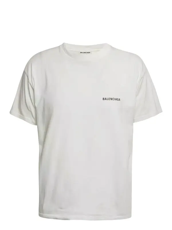Balenciaga Embroidered Logo T-shirt - White