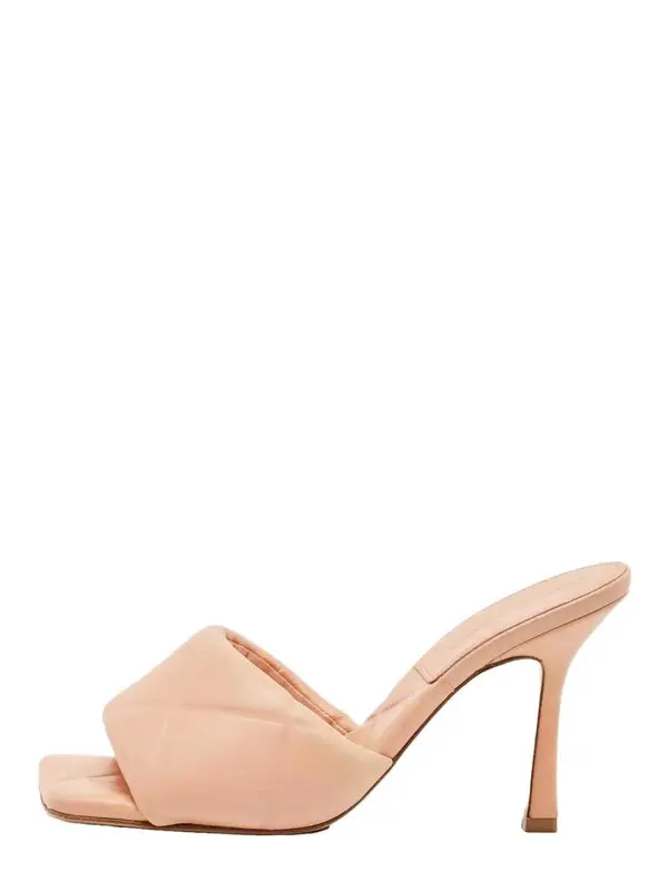 Bottega Veneta Lido Woven Square Toe Sandals - Pink