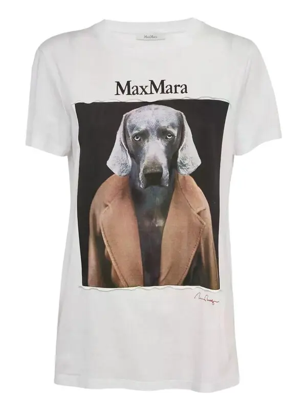 Max Mara Cotton Print T-shirt - White