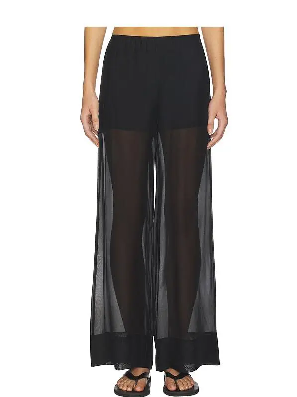 LA LIGNE Sheer Colby Pant - Black
