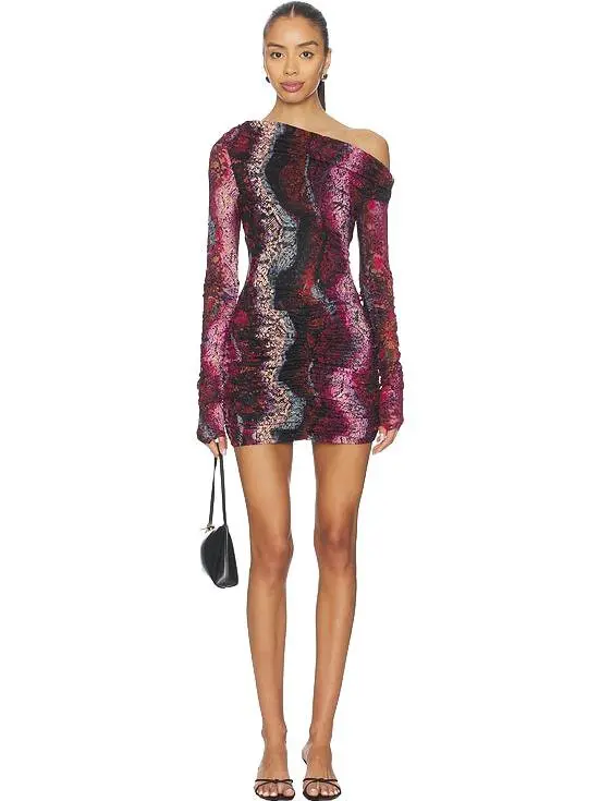 AFRM Montana Silken Lace Mini Dress - Ombre Snake