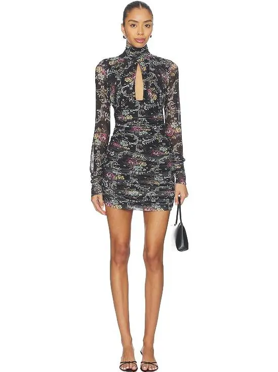 AFRM Eliya Cut-out Mini Dress - Ornate Floral