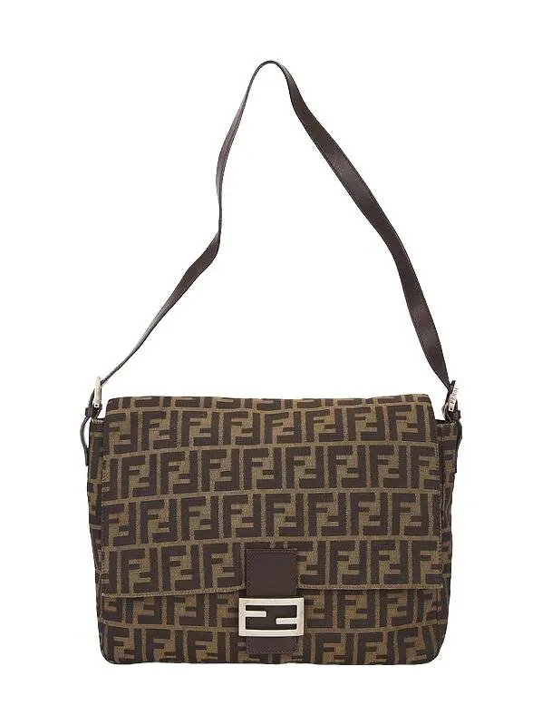 FWRD RENEW Fendi Zucca Mama Forever Baguette Shoulder Bag - Brown