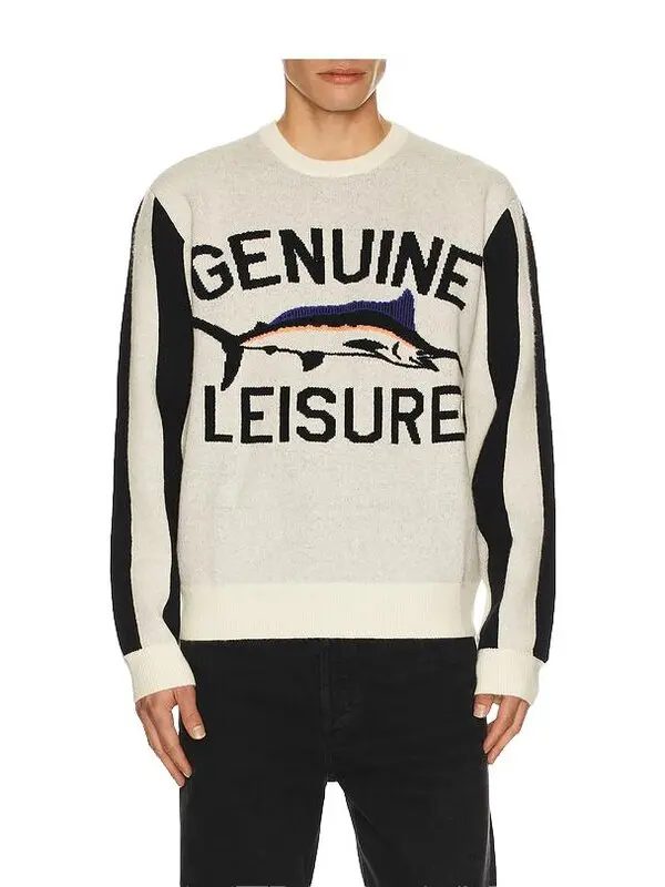 DUVIN DESIGN Leisure Sport Crew Knit Sweater - Antique