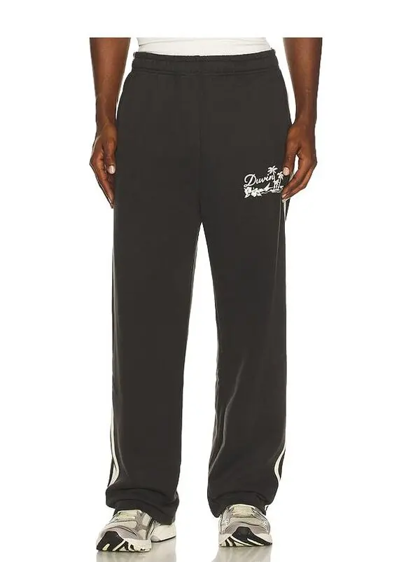 DUVIN DESIGN Oasis Wide Leg Sweatpants - Black
