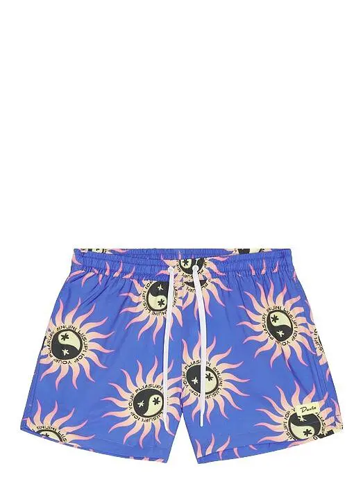 DUVIN DESIGN Sun Energy Print Swim Shorts - Blue