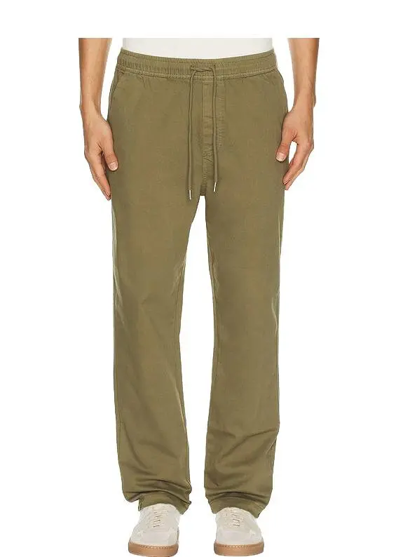 Barefoot Dreams Woven Twill Relaxed Pant - Military
