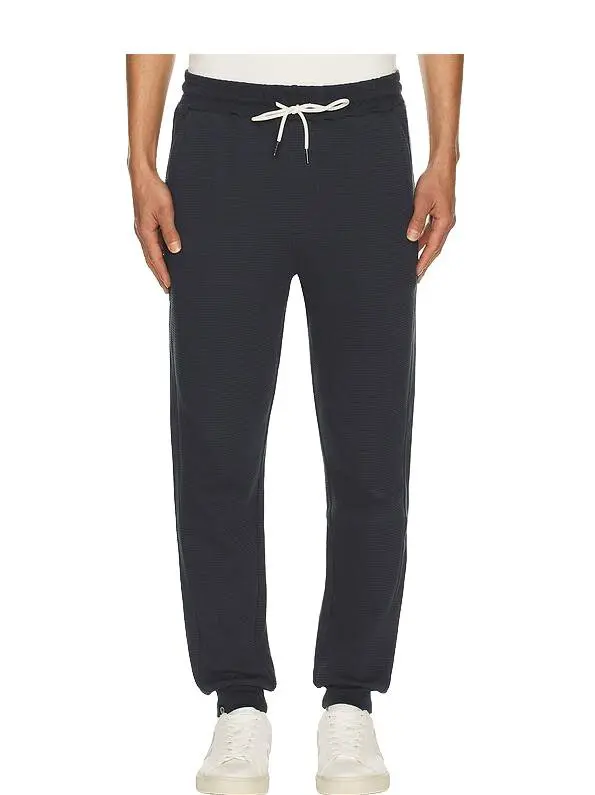 Barefoot Dreams Waffle Thermal Jogger In Navy - Indigo