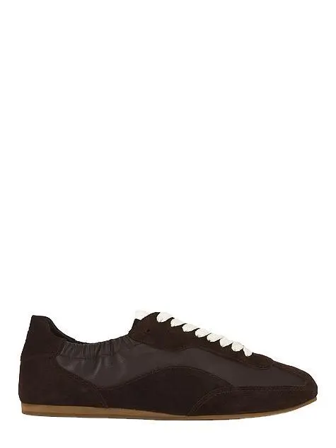 Simkhai Eden Elasticized Leather Combo Sneaker - Cacao