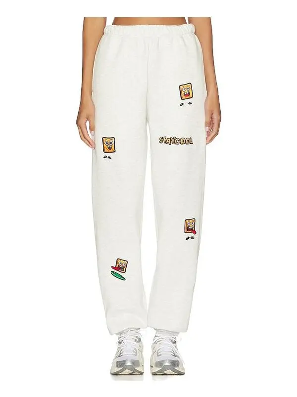 STAY COOL X Cinnamon Toast Crunch All Over Character Sweatpant - Heather Grey