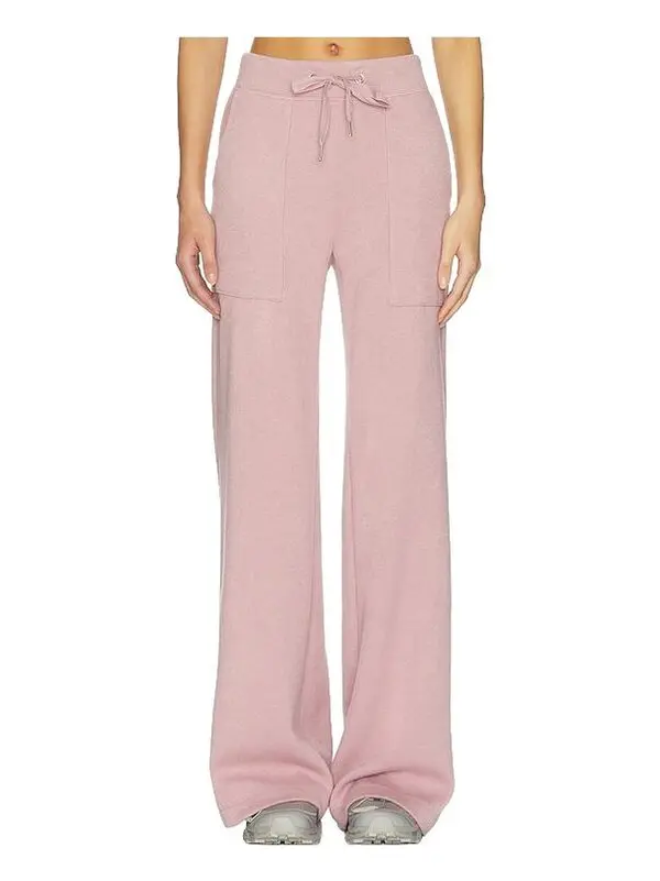 Heroine Sport Plush Wide-leg Pants - Vintage Rose