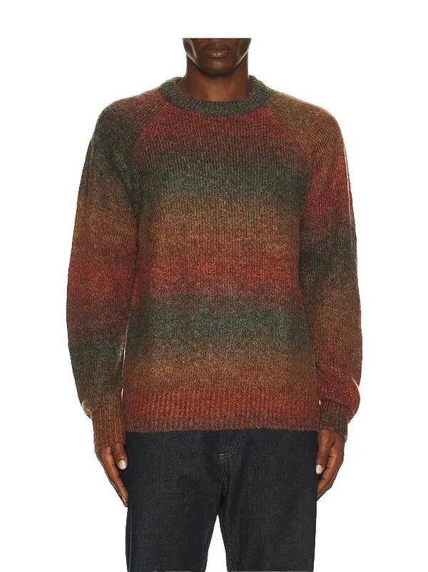 LES DEUX Brad Gradient Knit Jumper - Dark Clay Orange