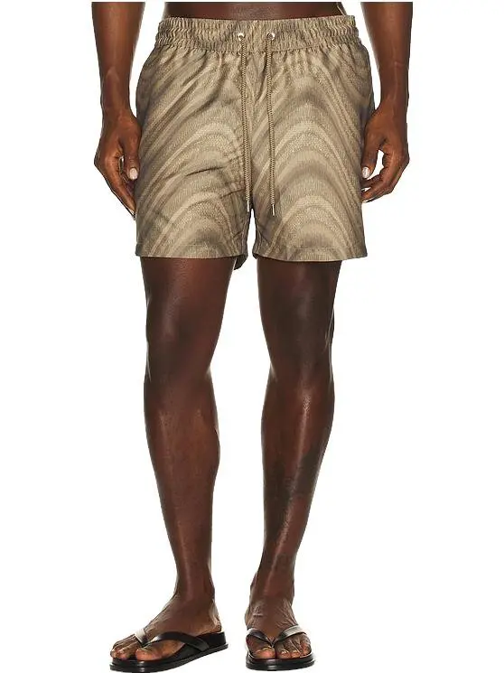 Frescobol Carioca Rio Jacquard Fibra Swim Short - Khaki