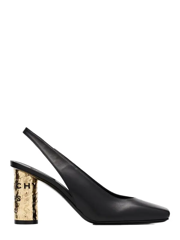 Givenchy Tape 65 Leather Slingback Pumps - 001 Black