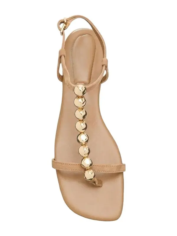 Simkhai Amaya Suede Thong Sandals - Camel