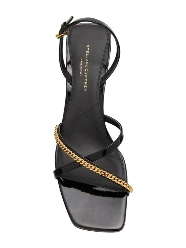 Stella McCartney 65mm Elsa Chain Sandals - Black