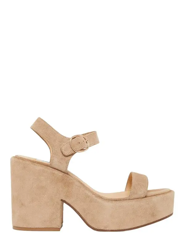 Gabriela Hearst 110mm Iman Suede Platform Sandals - Sand