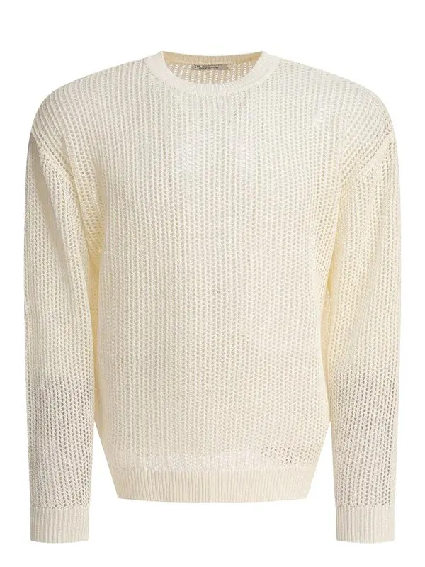 NONNATIVE Cotton-blend Crewneck Sweater - White