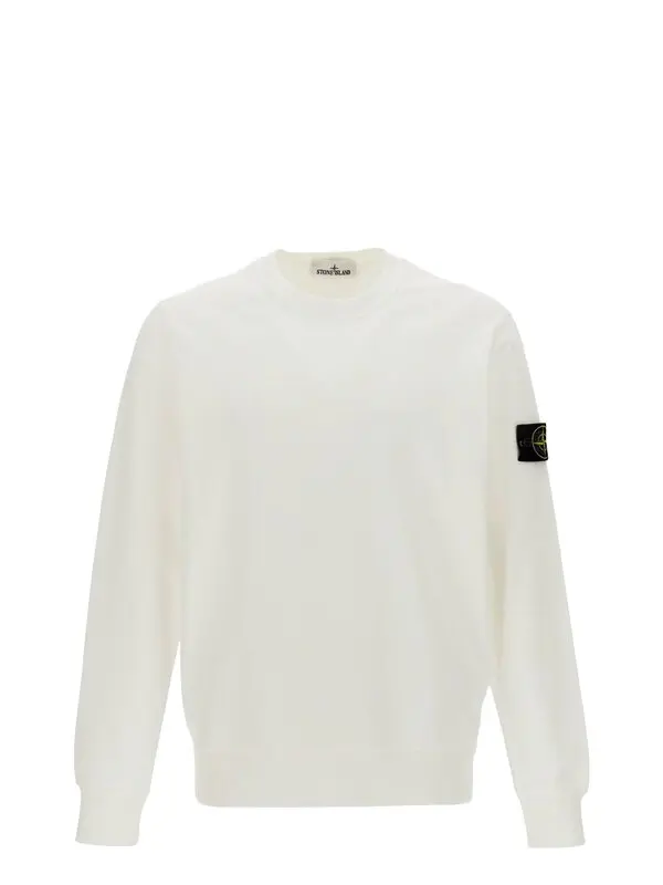 Stone Island Organic Cotton Sweatshirt - White
