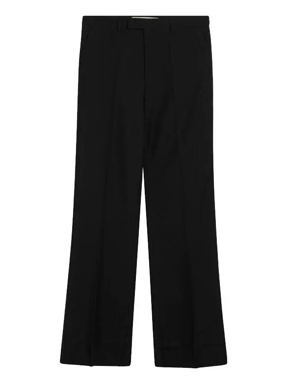 Valentino Garavani Wool-blend Flared Trousers - Black