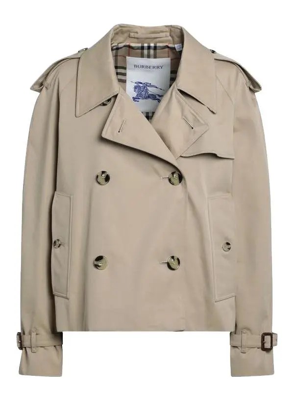 Burberry Cropped Heritage Trench Coat - Beige