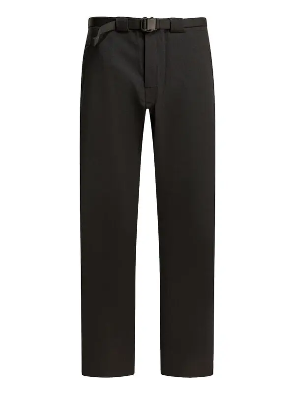 GR10K Wool-blend Belted Trousers - Black