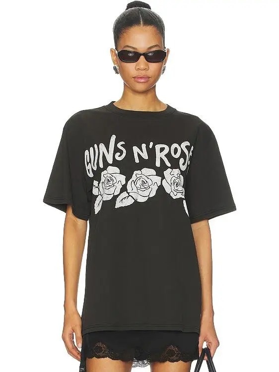 PHILCOS Guns N' Roses Roses Graphic T-shirt - Black