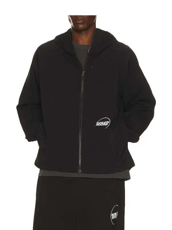 BOILER ROOM Packable Windbreaker - Black