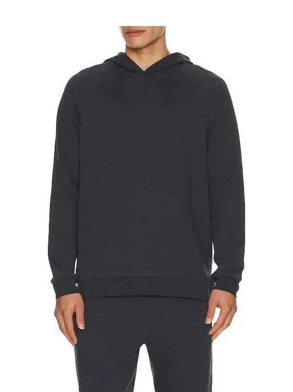 Barefoot Dreams Waffle Thermal Hoodie - Navy