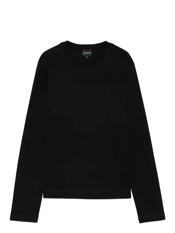 HERSKIND Cotton Crewneck Sweater - Black