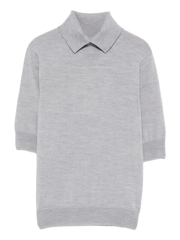 HERSKIND Perry Wool Sweater - Light Grey