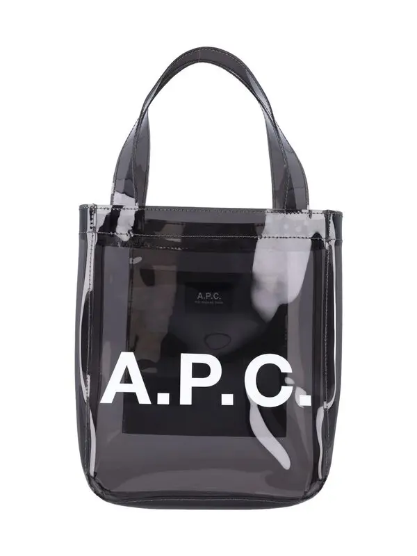 A.p.c. Small Lou Glossy Pvc Tote Bag - Grey