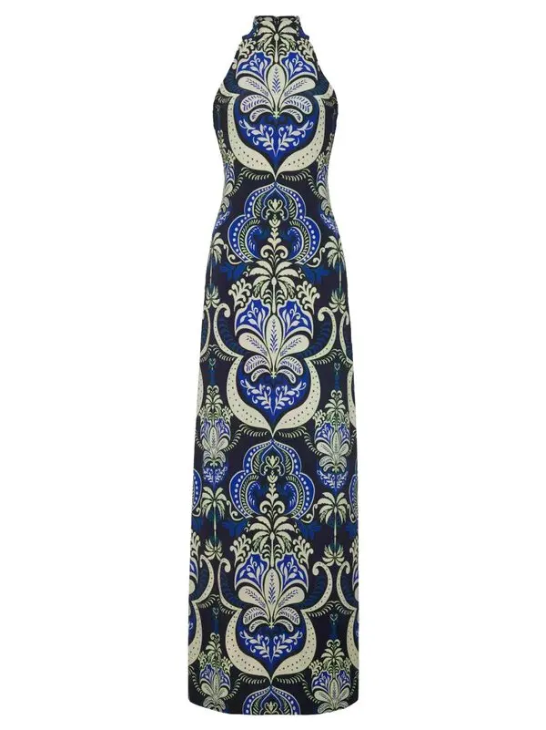 Cara Cara Asher Halterneck Maxi Dress - Blue