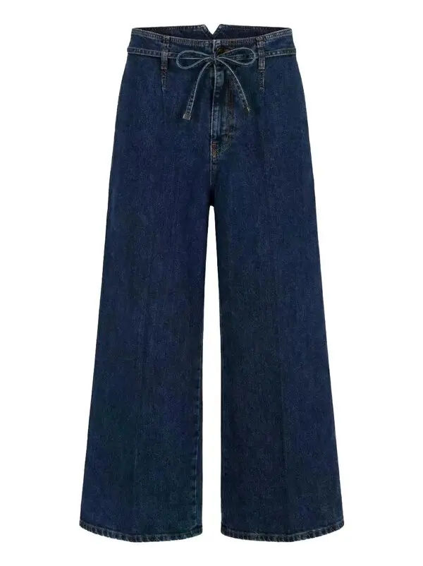 Etro Logo-embroidered Wide Leg Jeans - Blue