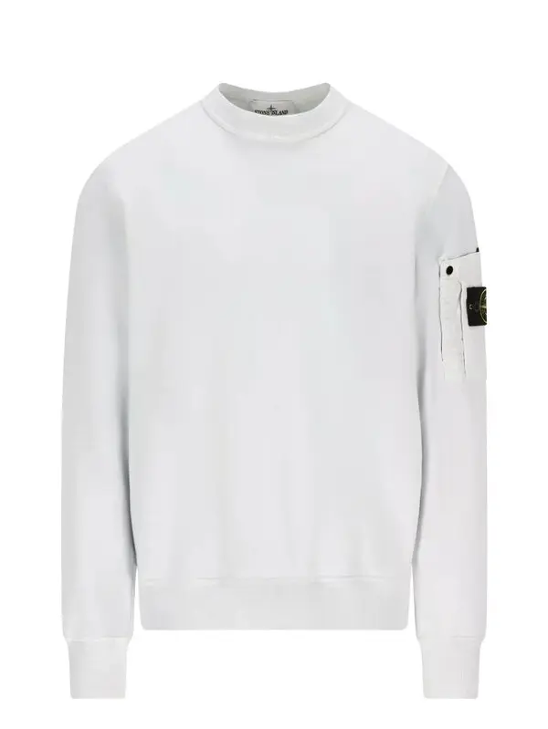 Stone Island Logo Patch Sweatshirt - White