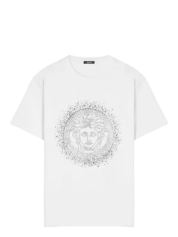 Versace Embellished Medusa T-shirt - White