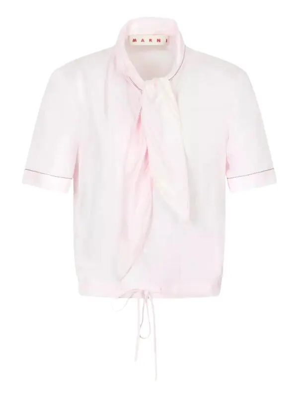 Marni Contrast-stitching Blouse - Pink