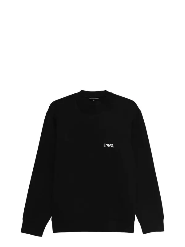 Emporio Armani Embroidered Sweatshirt - Black