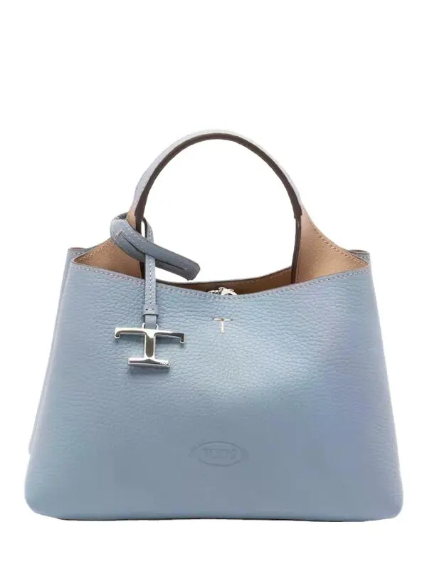 TOD'S T-charm Leather Tote Bag - Blue