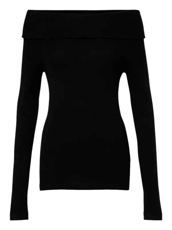LISA YANG Off-shoulder Top - Black