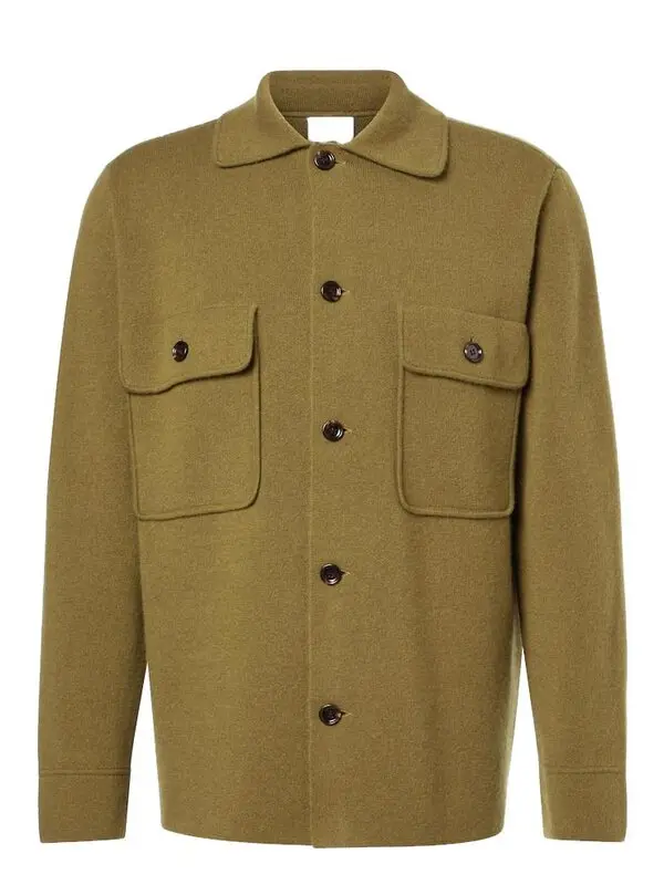 ALLUDE Wool And Cashmere Overshirt - Green