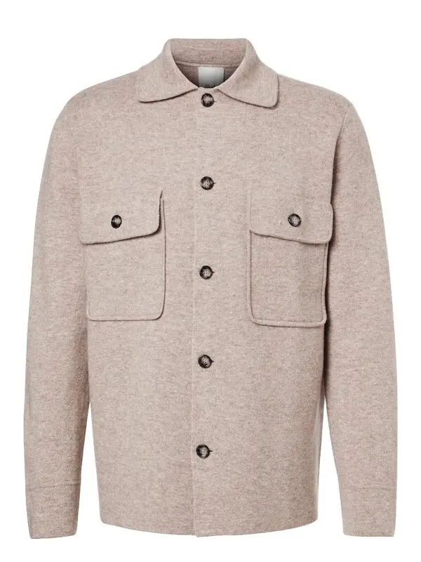 ALLUDE Wool And Cashmere Overshirt - Beige