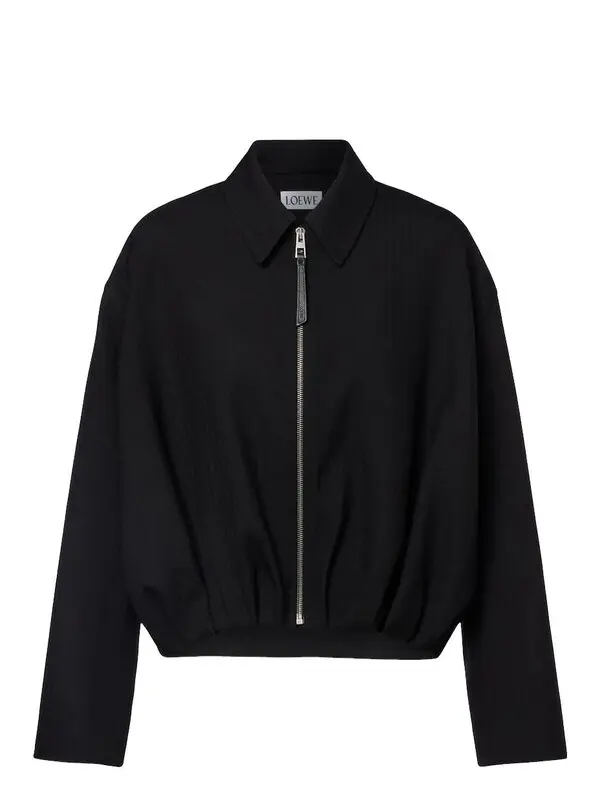 Loewe Wool Blouson Jacket - Black