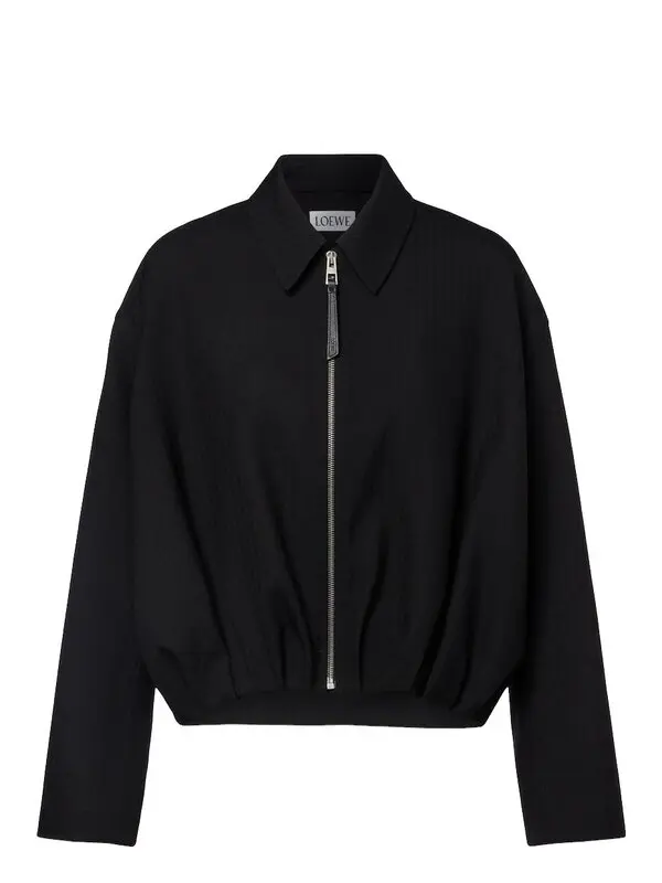 Loewe Wool Blouson Jacket - Black